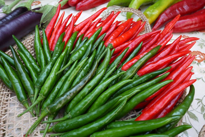 Glossy Asian Style Hot Pepper Stock Image - Image of produce, pungency ...