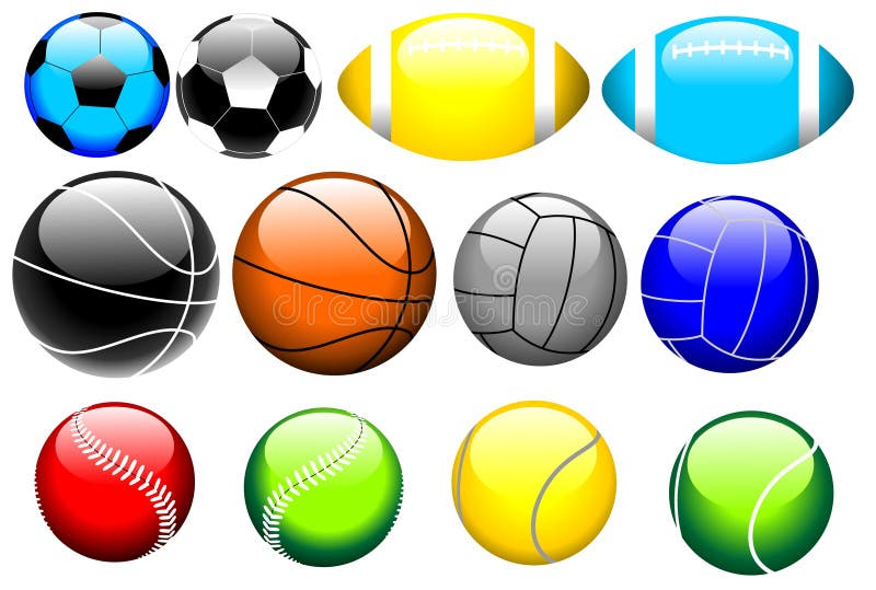 Glossy balls set vector stock vector. Illustration of bright - 10875234