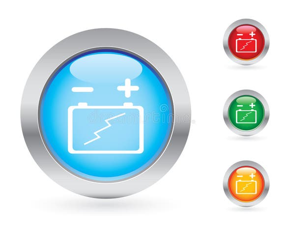 Glossy Battery Button Stock Illustrations – 829 Glossy Battery Button ...