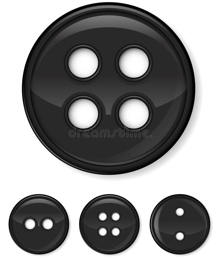 Black Clothes Button stock illustration. Illustration of cloth - 5827256