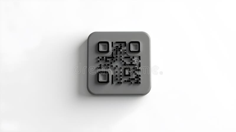 Glossy Black Qr Code, AI Generated Image Stock Illustration ...