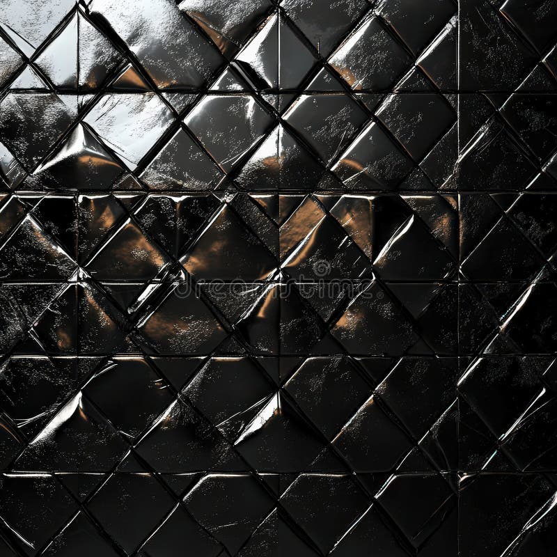 Glossy Black Tile Pattern Design for Modern Interior Spaces Stock ...