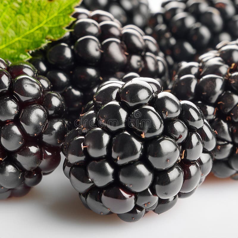Glossy Blackberries - Plump Blackberries, Their Deep, Glossy Skins ...