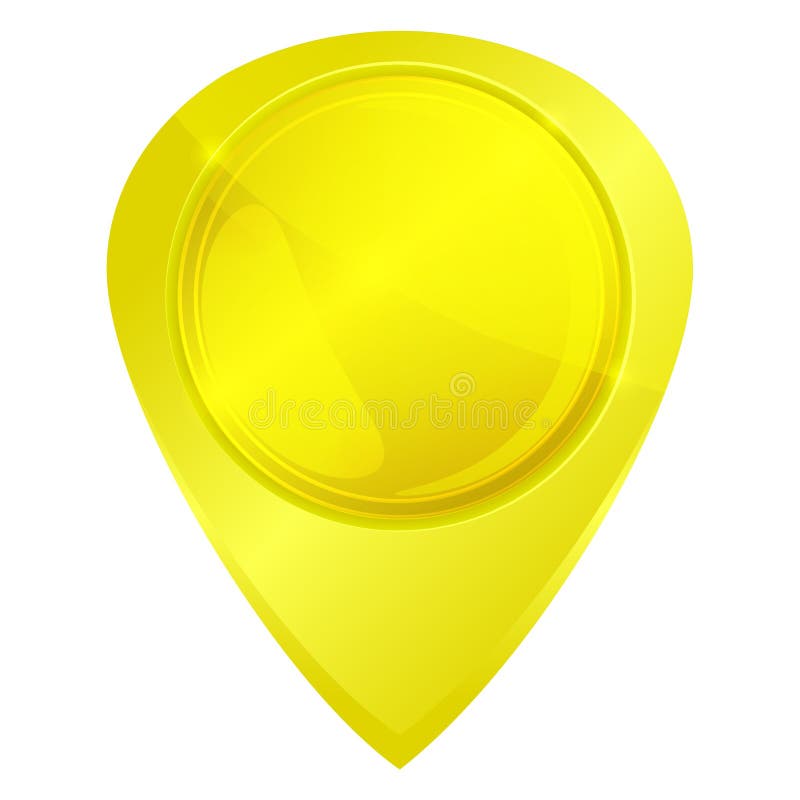 Vector Glossy Blank Yellow Vector Tag on Map Stock Vector ...