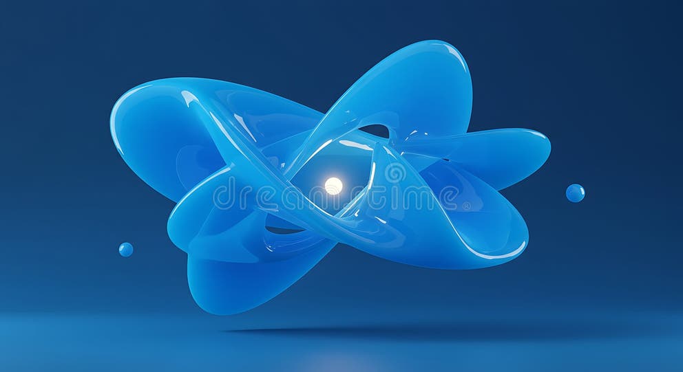 Glossy Blue Atomic Knot Stock Illustrations – 4 Glossy Blue Atomic Knot ...