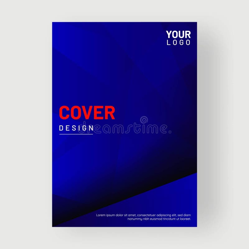 Glossy Blue Cover Design Layout for Business or Corporate Stock ...