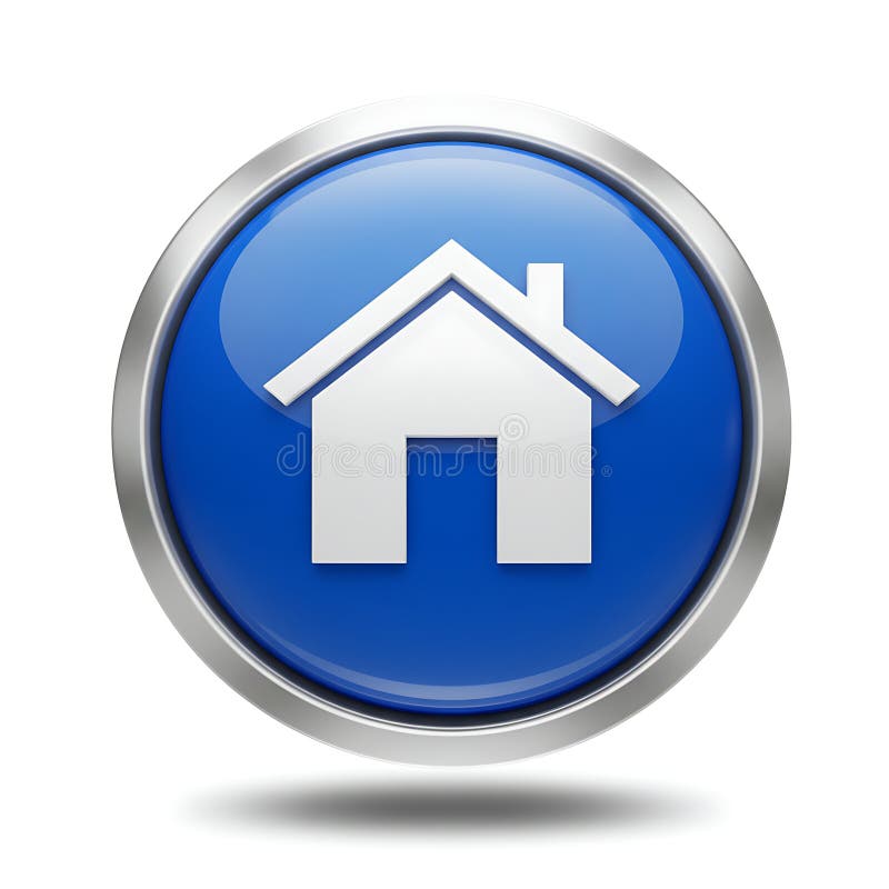 Glossy button - house stock vector. Illustration of element - 10057838