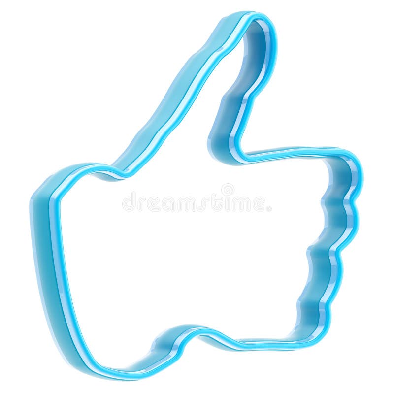Glossy Blue Like Icon Isolated Stock Illustration - Illustration of ...