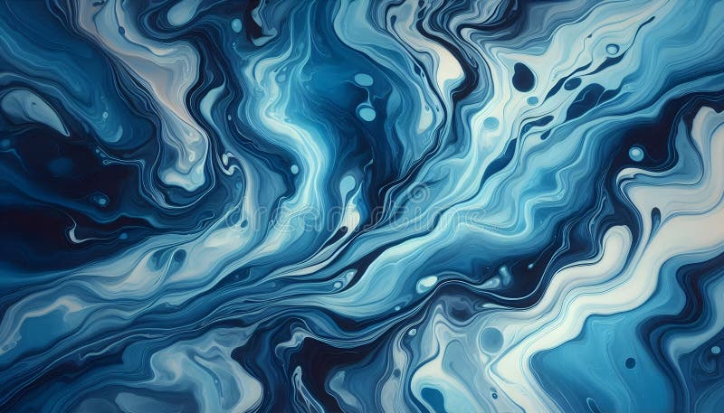 Glossy Blue Marble Background with Artistic Swirling Patterns and ...