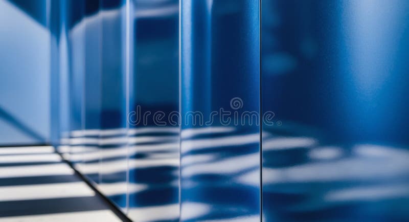 Glossy Blue Metallic Wall Background Shiny Blue Surface with a ...