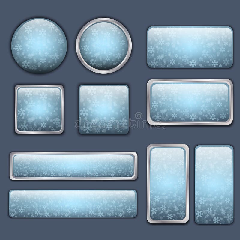 Funny Cartoon Winter Game User Interface Stock Illustration ...