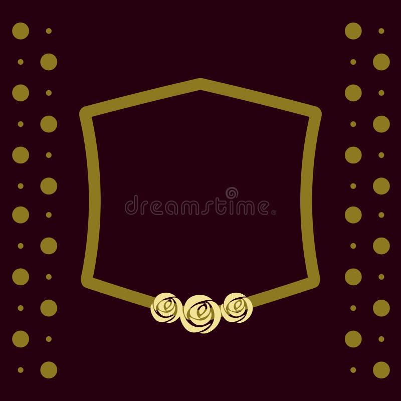 Glossy Border Frame with Blank Space, Wishes Greeting Card Abstract ...