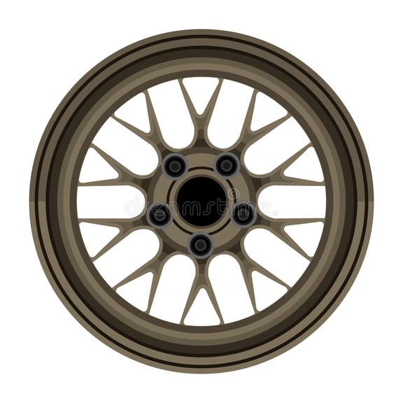 Brown velg glossy stock vector. Illustration of bumper - 283448626