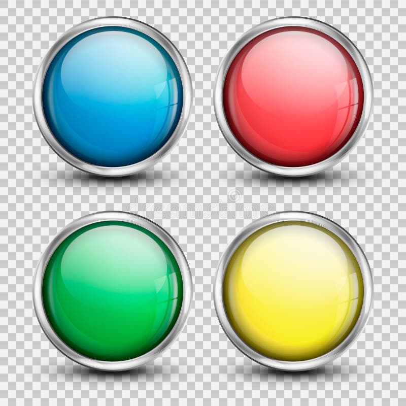 Glossy Button. Shiny Button with Metallic Elements Stock Vector ... Glossy Button. Shiny Button with Metallic Elements Stock Vector ...