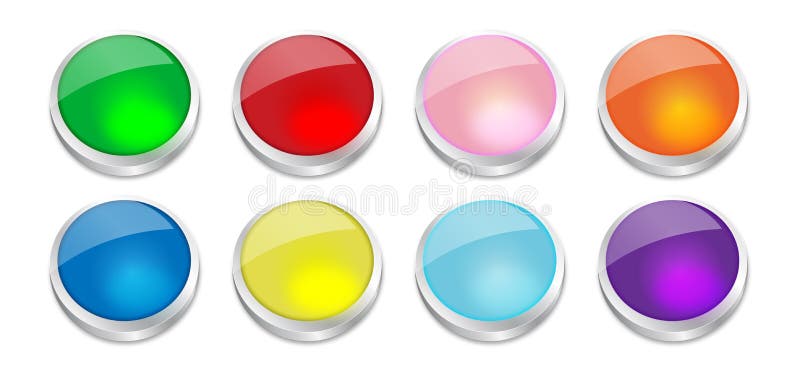 Glossy gel web buttons stock vector. Illustration of push - 13019424