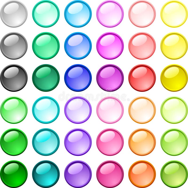Glossy buttons. stock vector. Illustration of blank, design - 6553803