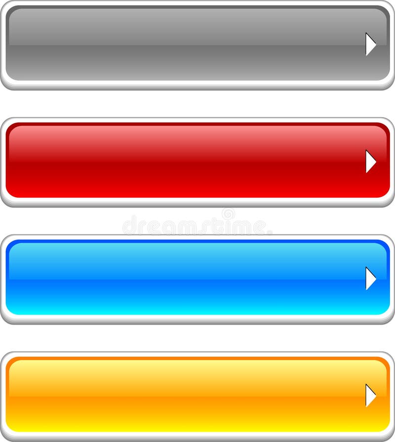 Rectangle buttons stock vector. Illustration of plastic - 8229943