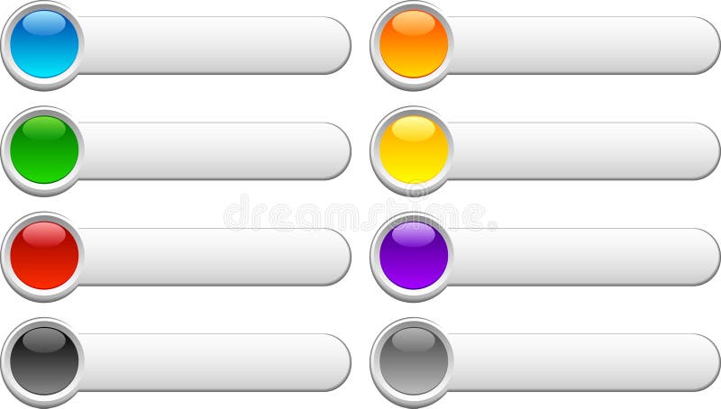 Glossy buttons. stock vector. Illustration of blank, design - 6553803