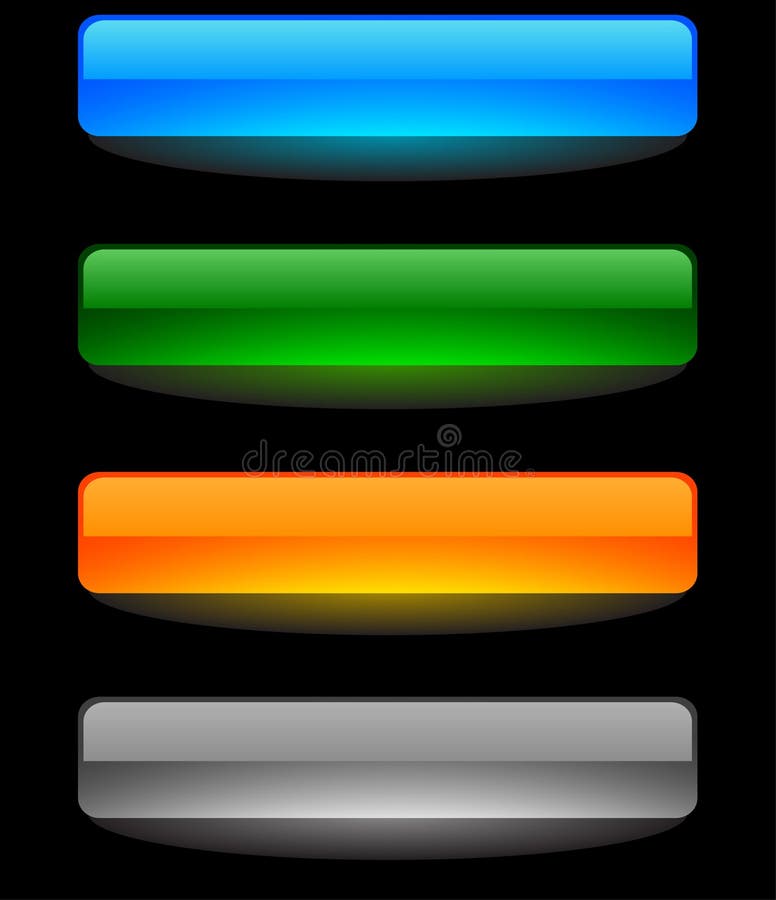 Glossy buttons. stock vector. Illustration of menu, graphic - 5991696