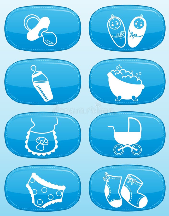 Baby icon set stock vector. Illustration of illustrations - 10012518