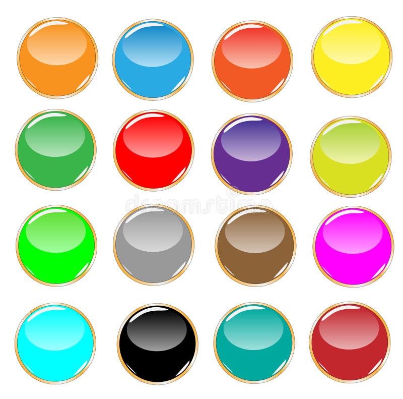 Glossy Buttons Collection Picture. Image: 14439671
