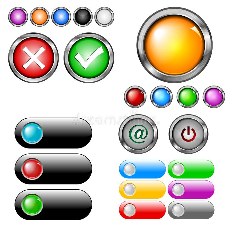 Internet buttons. [Vector] stock vector. Illustration of home - 3583622