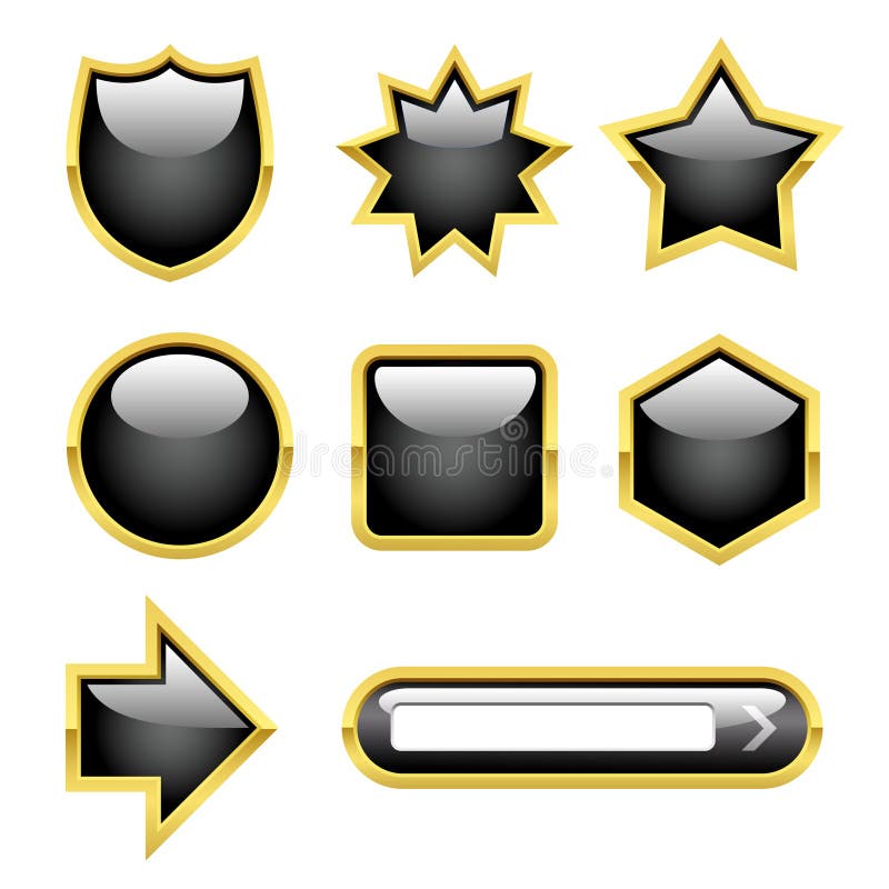 Web Design Button Element stock vector. Illustration of download - 18893056