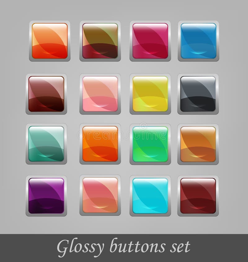 Glossy buttons set stock vector. Illustration of grey - 20510196 Glossy buttons set stock vector. Illustration of grey - 20510196