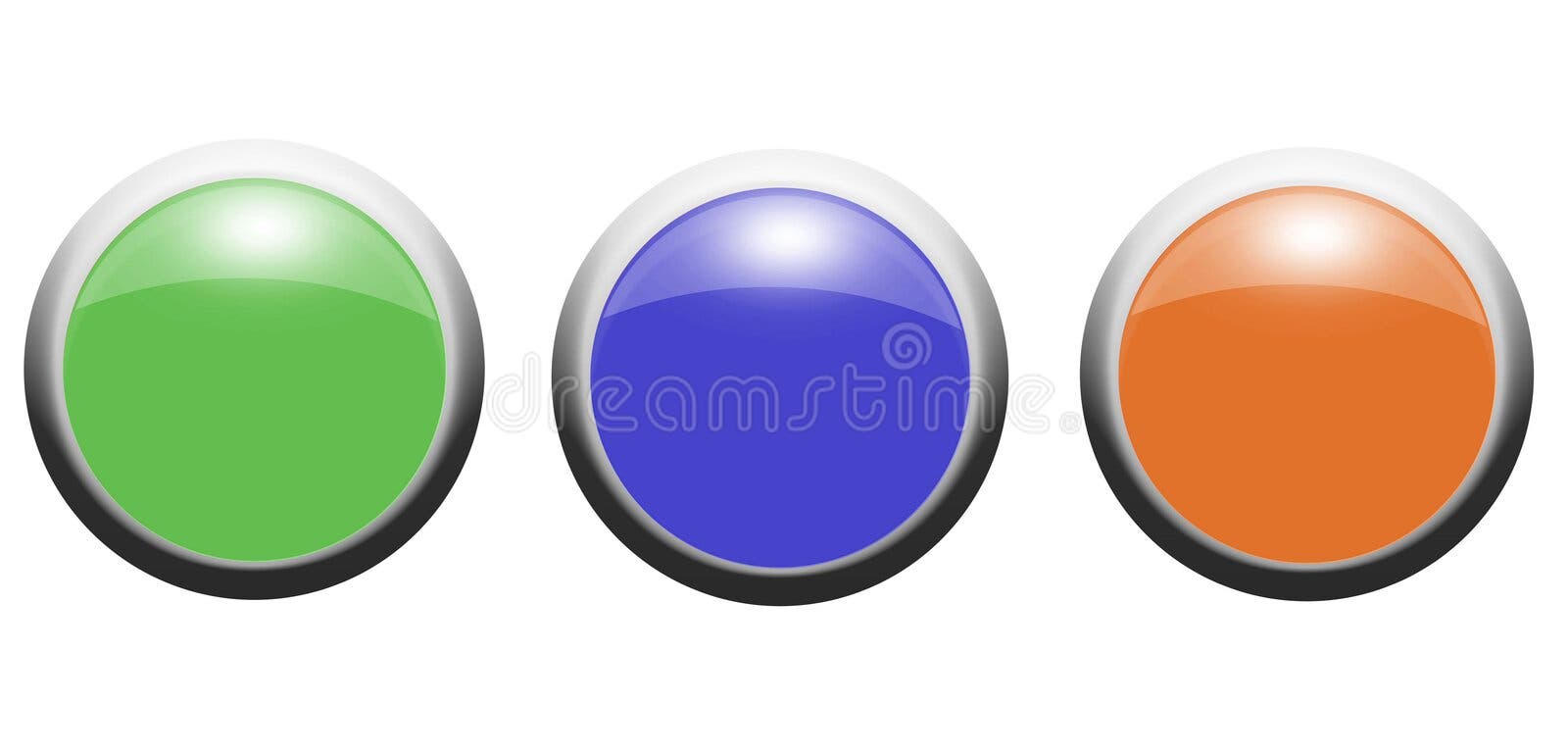 4 Classy Orange Buttons stock vector. Illustration of element - 2873638