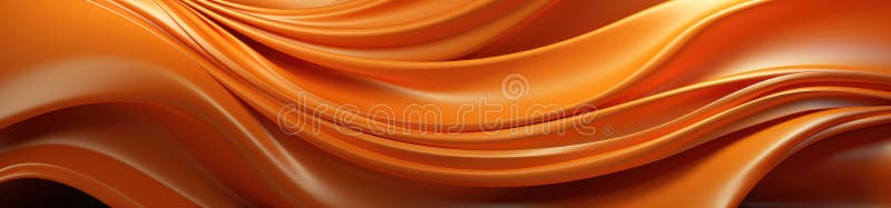 Glossy Caramel Swirls Banner Background Design. Stock Photo - Image of ...