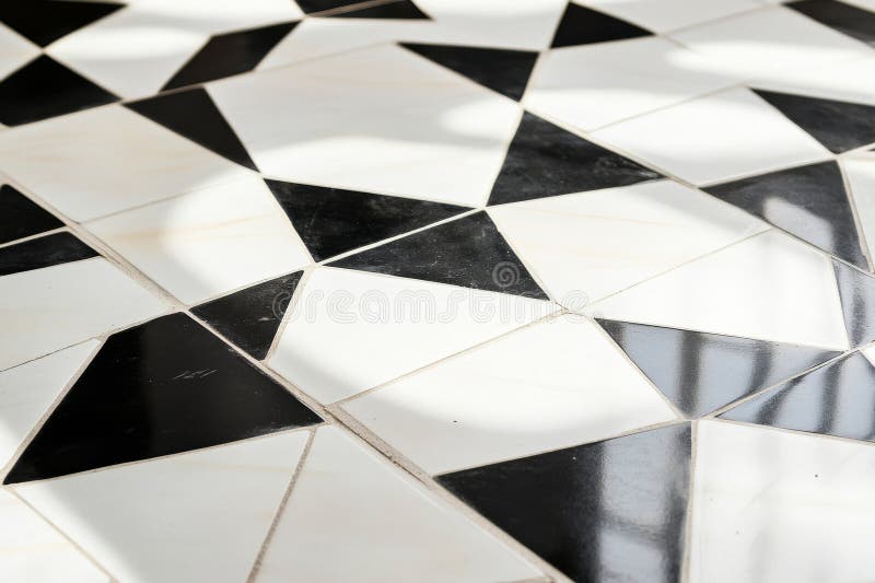Glossy Ceramic Tile Texture, Smooth and Reflective with Bold Geometric ...