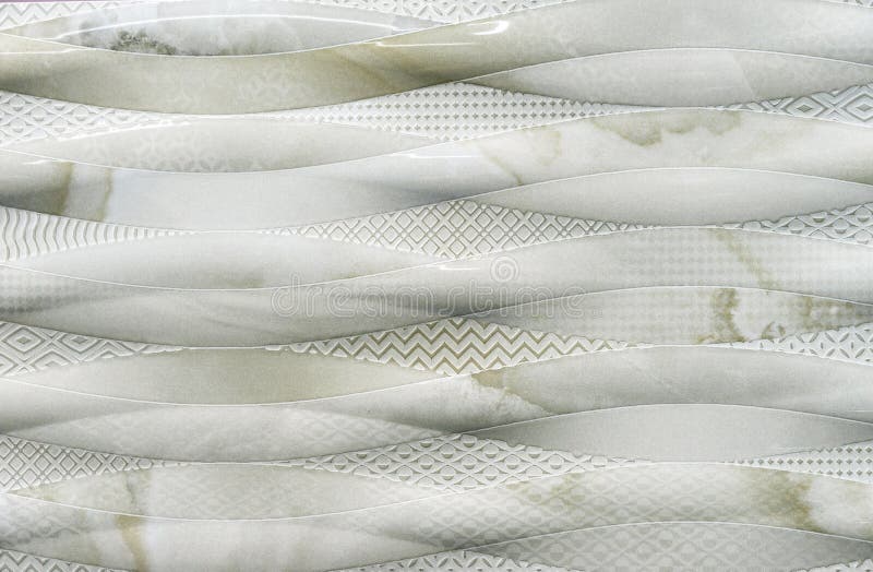 Glossy Ceramic Tile with a Three-dimensional Wavy Pattern Stock Image ...