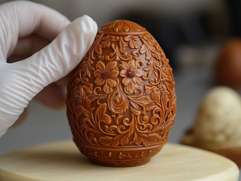 Chocolate Easter Egg Being Unwrapped Stock Illustration - Illustration ...