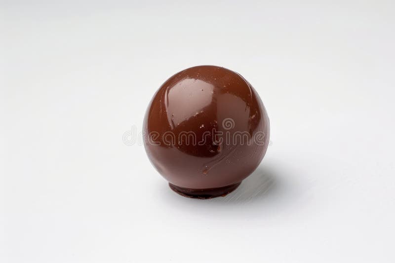 Glossy Chocolate Sphere on White Background Stock Photo - Image of ...