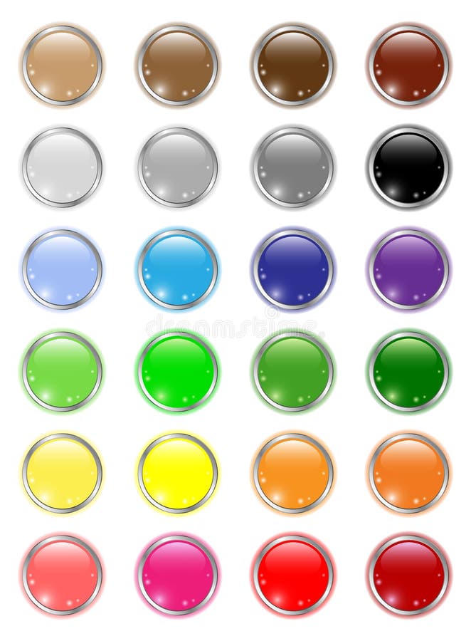 Glossy circle buttons stock illustration. Illustration of decoration ...