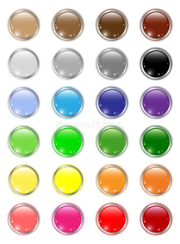 Glossy circle buttons stock illustration. Illustration of decoration ...