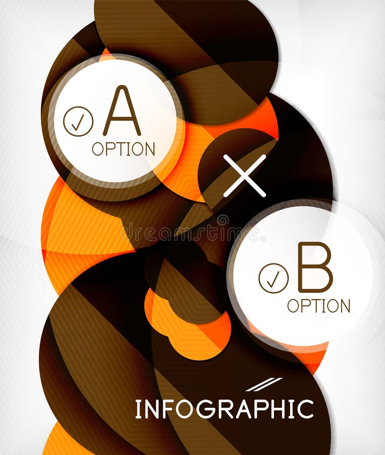 Glossy Circle Geometric Shape Info Background Stock Vector ...