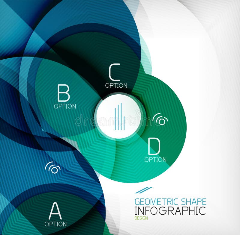 Glossy Circle Geometric Shape Info Background Stock Vector ...