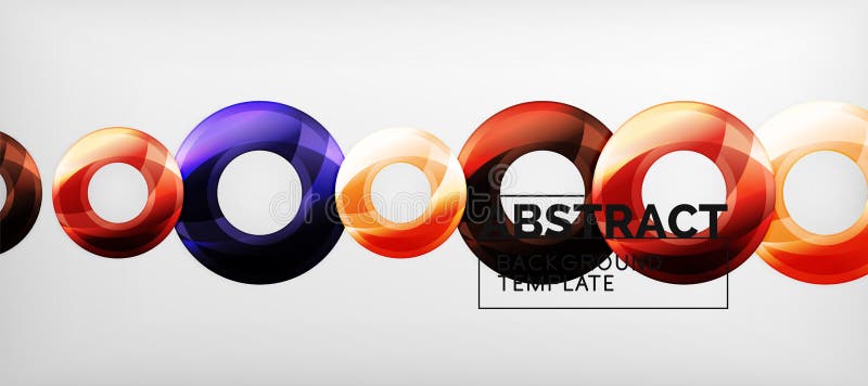 Glossy Circles Geometric Background Stock Vector - Illustration of ...