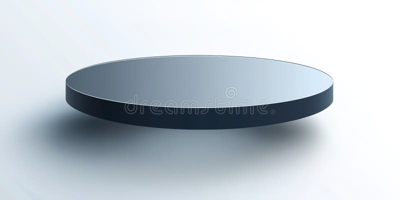 Glossy Circular Platform Levitating Against a Light Background ...