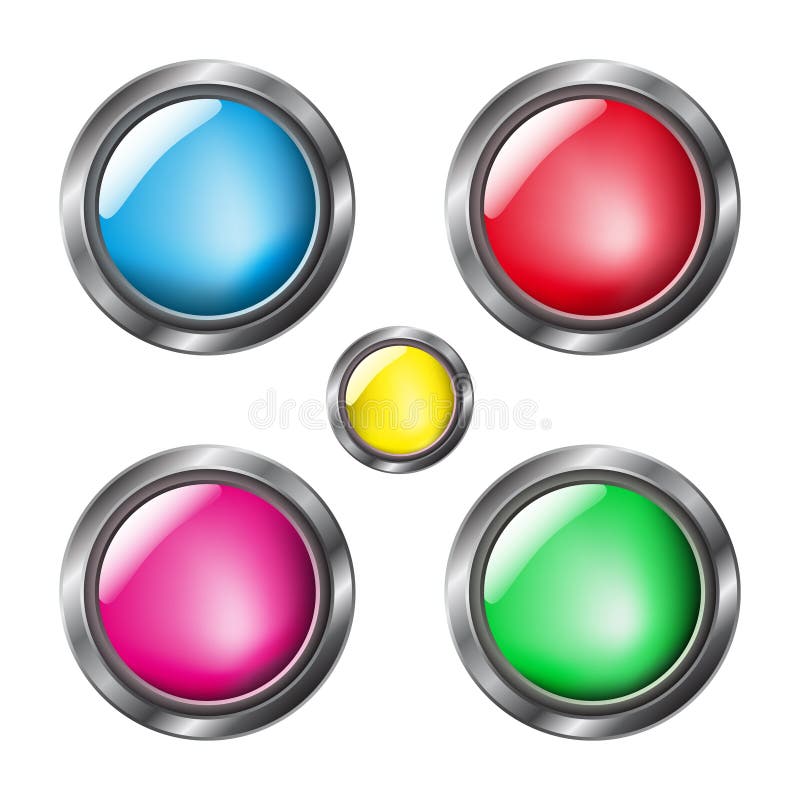 Web shiny buttons stock vector. Illustration of shiny - 11584505