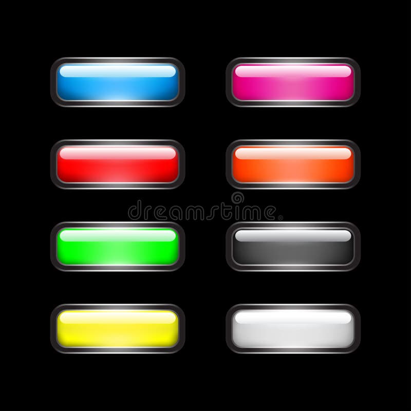 Web shiny buttons stock vector. Illustration of shiny - 11584505