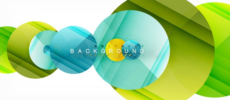 Glossy Colorful Circles Abstract Background, Modern Geometric Design ...