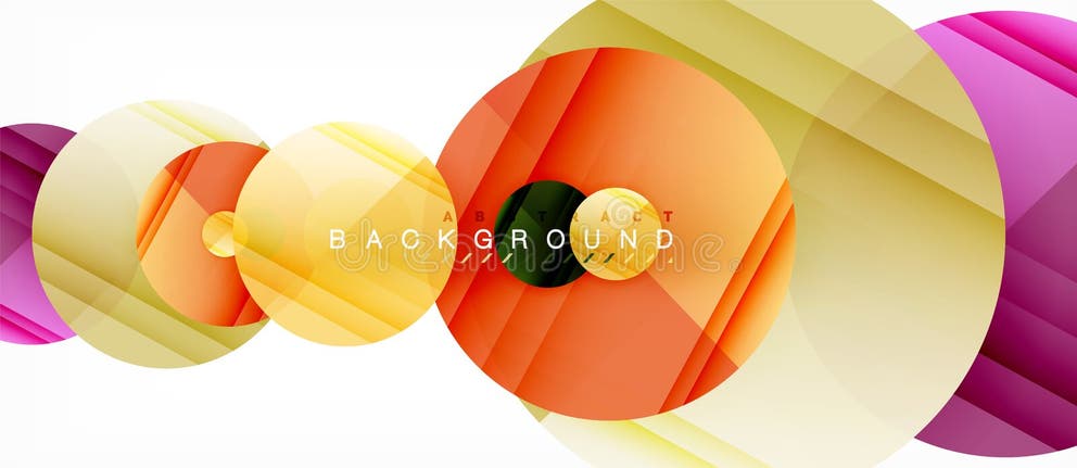 Glossy Colorful Circles Abstract Background, Modern Geometric Design Stock Vector - Illustration ...