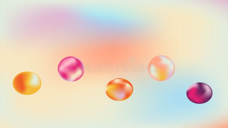 Glossy Colorful Sphere Floating in Soft Gradient Animation Stock ...