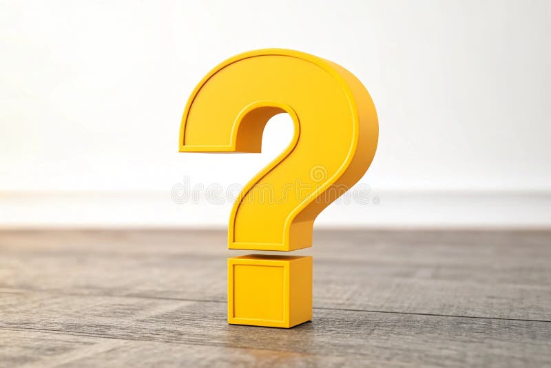 Realistic 3d Yellow Question Mark Illustration Stock Illustration ...