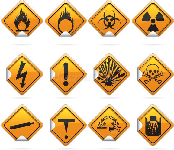 Glossy Hazard Stickers Stock Illustrations – 13 Glossy Hazard Stickers ...