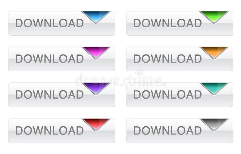 Glossy Download Buttons for Web Templates Stock Vector - Illustration ...