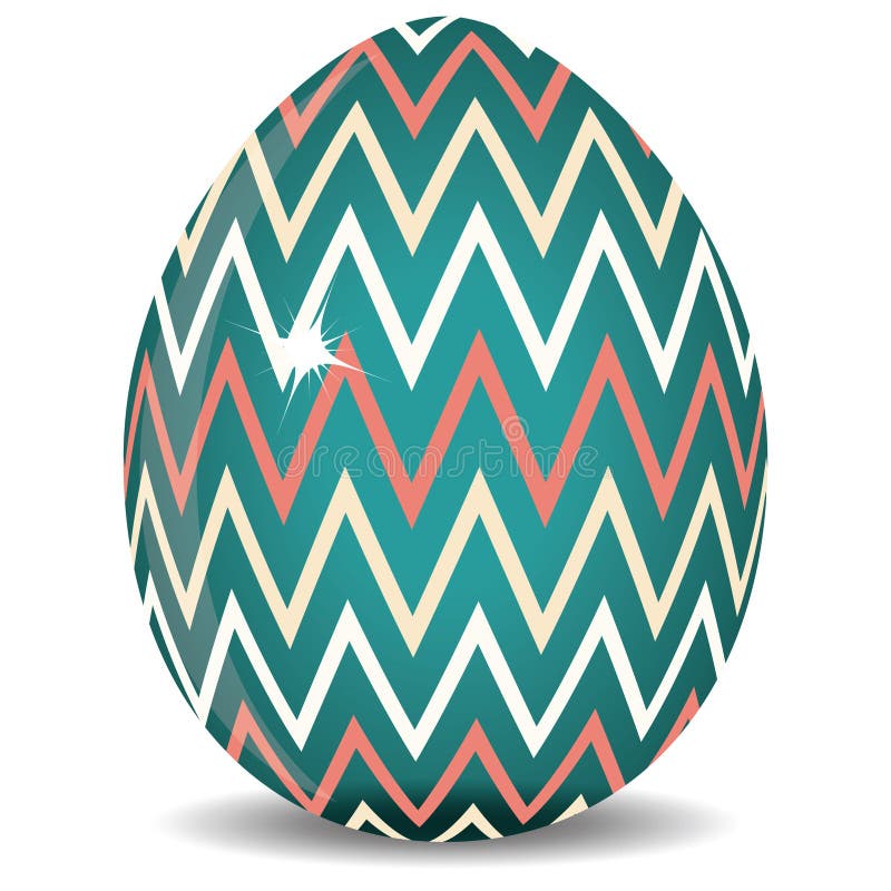 Glossy Easter Egg Design. Vector Illustration Decorative Design Stock ...