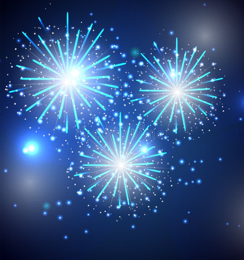 Glossy Fireworks Background Vector Illustration Stock Vector ...